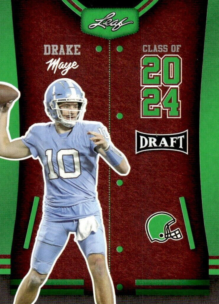 2023 Leaf Draft - Class of 2024 Green #79 Drake Maye (RC) for sale ...