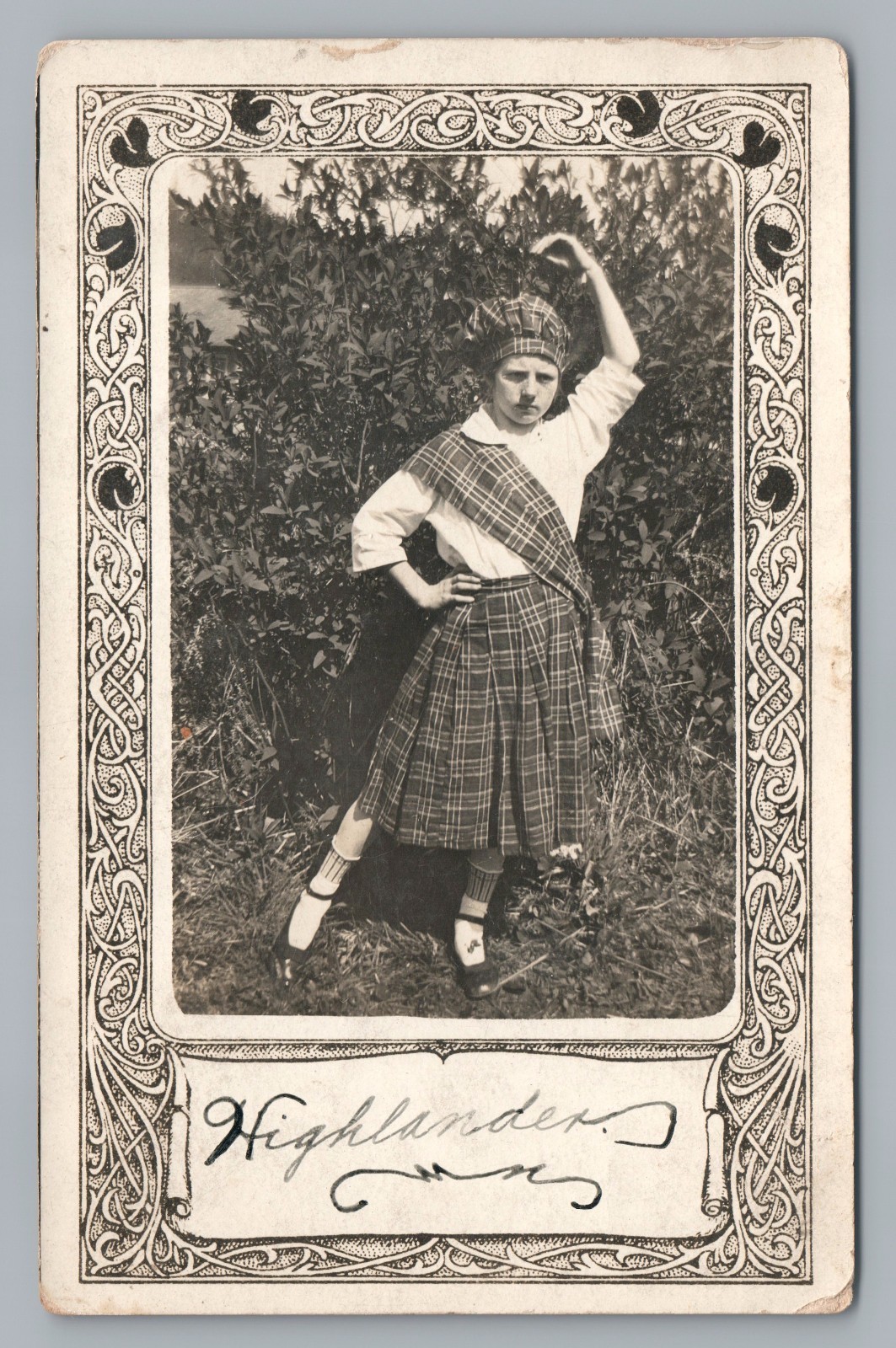 Kilt Girl RPPC “Highlander” TONO Washington DPO Ghost Town Photo—Bucoda ...