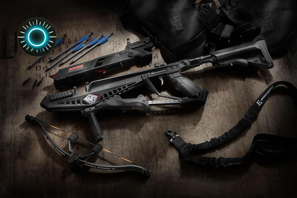 EK Archery Repeating Adder Crossbow 130 lb Cross Bow with 5 Shot auto ...
