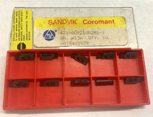 (10 PCS) SANDVIK 421-009210R2M1-1 GRADE: H13A CARBIDE INSERTS | eBay