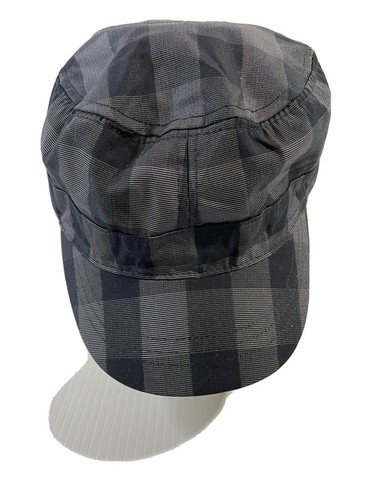 Plaid Gray Black Busboy Newsboy Field Cap Hat One Size Unisex | eBay