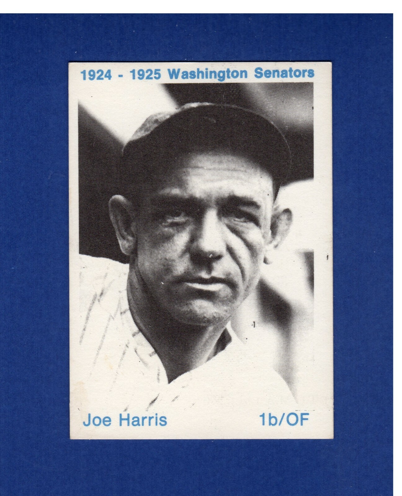 1924-1925 Washington Senators: JOE HARRIS (1975 TCMA commemorative card ...