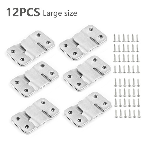 12x Interlocking Headboard Strong Wall Brackets Clips Heavy Flush Mount ...