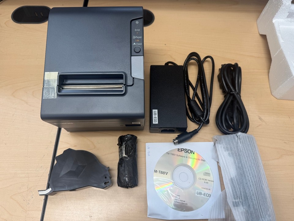 Epson TM-T88V M244A Thermal POS Receipt Printer POWERED PLUS USB NEW ...