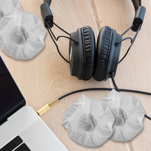 100pcs Disposable Headphones Ear Covers Fleece Ear Pads Covers De8014 ...
