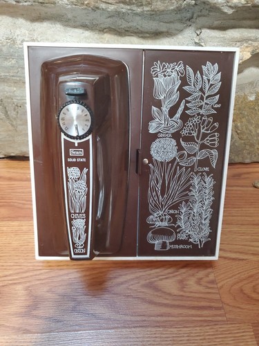 Vintage RETRO 70'S Sears Wall Mounted Hand Held Mixer 12 Speed Brown ...