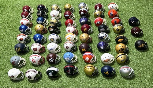 Lot of 59 College Football Riddell Pocket Pro Mini Helmets Plastic SEC ...