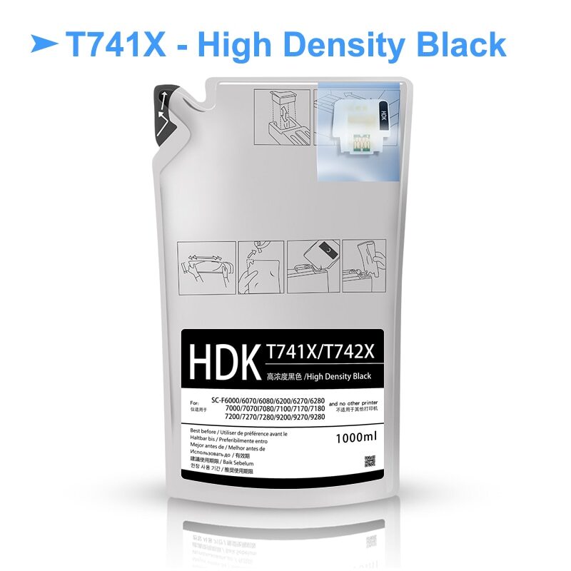 4x1000ML Ink Packs For Epson SC F6000 F6070 F6200 F6270 F7000 F7200 ...