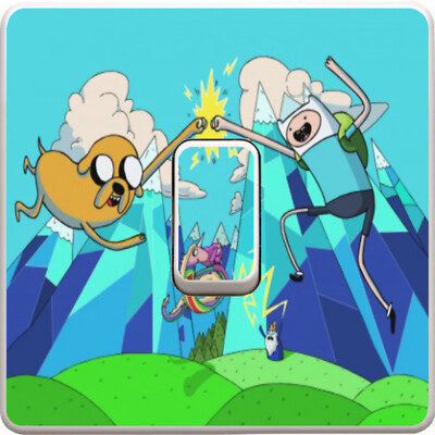 Adventure Time Cartoon Light Switch Vinyl Sticker Decal for Kids ...