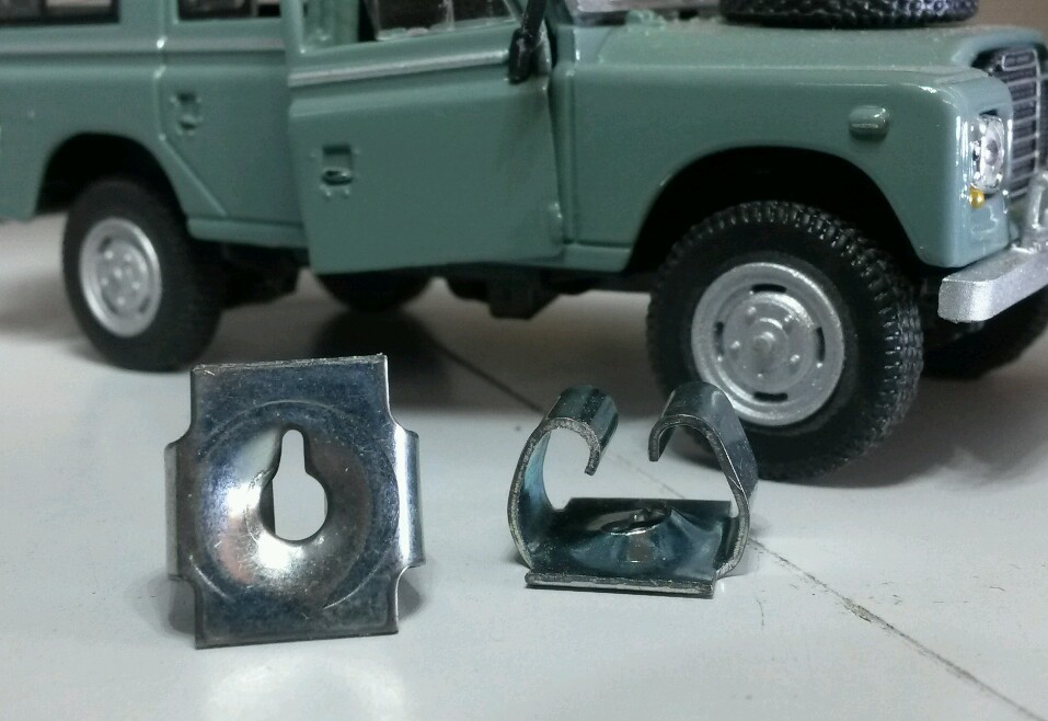Land Rover Series Metal 78237 front dash panel spire nut & Stainless ...