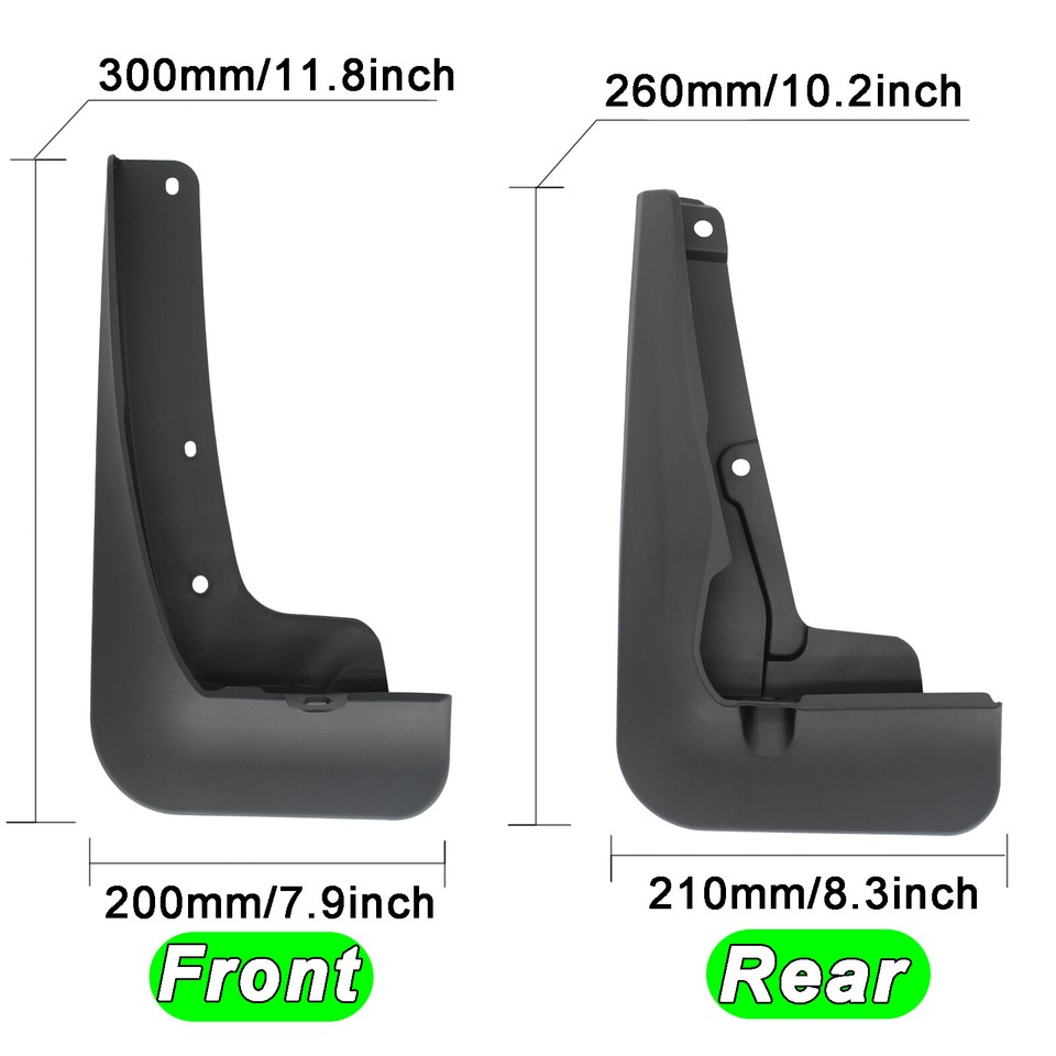 4x Splash Guard Mudguards For Toyota highlander XU70 2020 2021 Fender ...