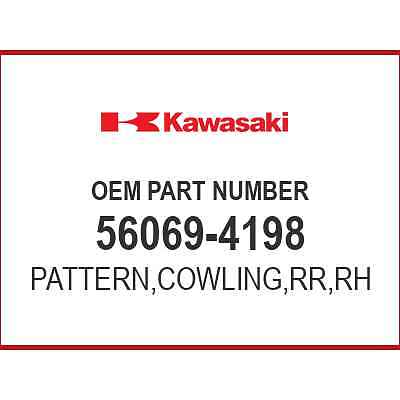 Kawasaki PATTERN,COWLING,RR,RH 56069-4198 OEM NEW | eBay