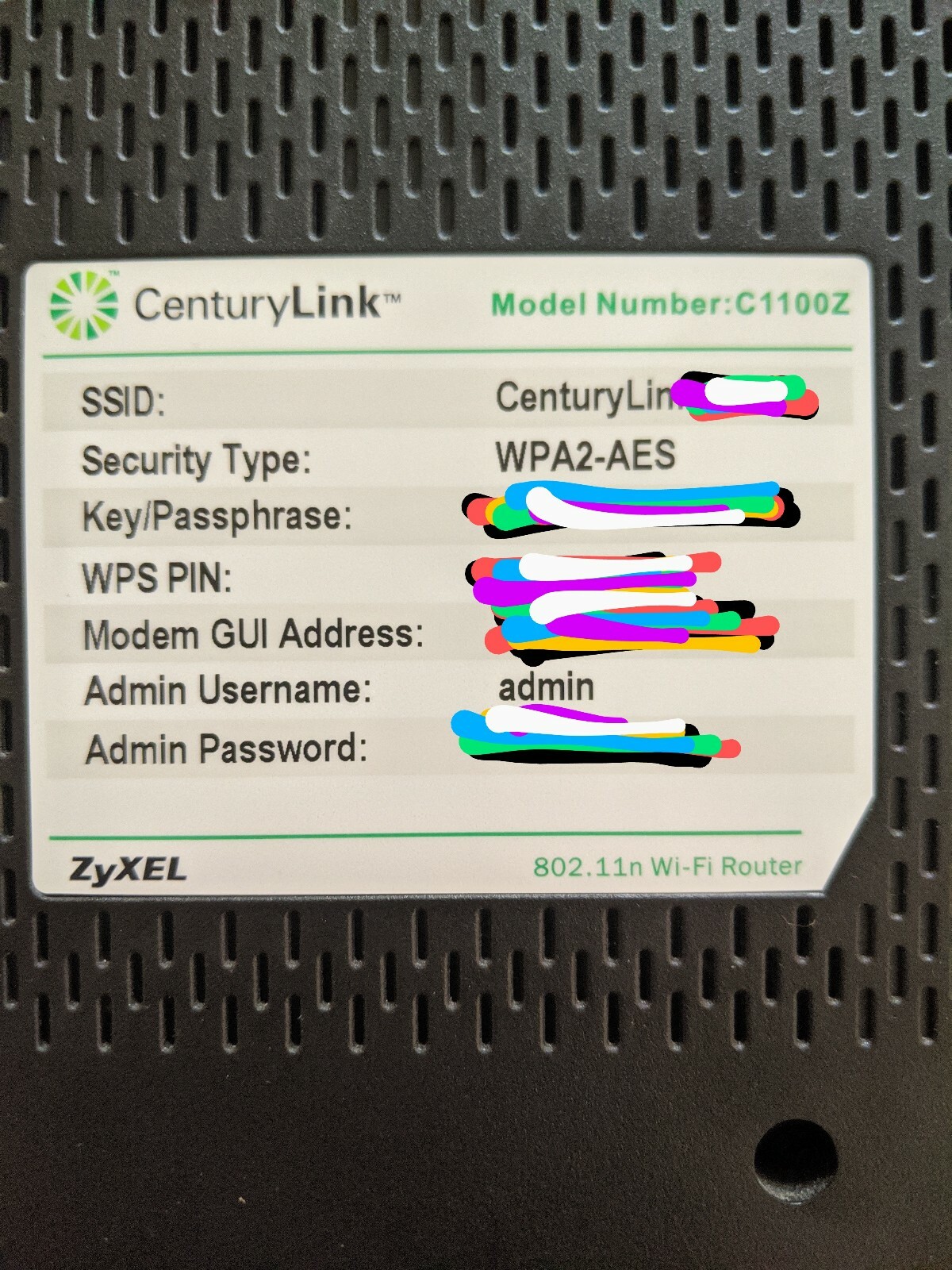CenturyLink Zyxel C1100Z DSL Modem with Wireless Router | eBay