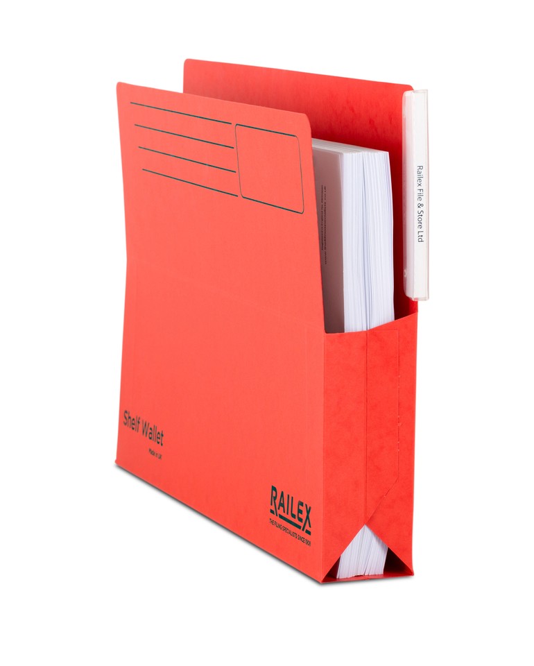 Railex Shelf Wallet SW5 A4 Foolscap 350gsm Document Filing Storage ...