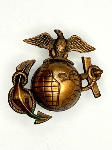 WW1 USMC Service Cover EGA Marine Corps Eagle Globe And Anchor Copper ...