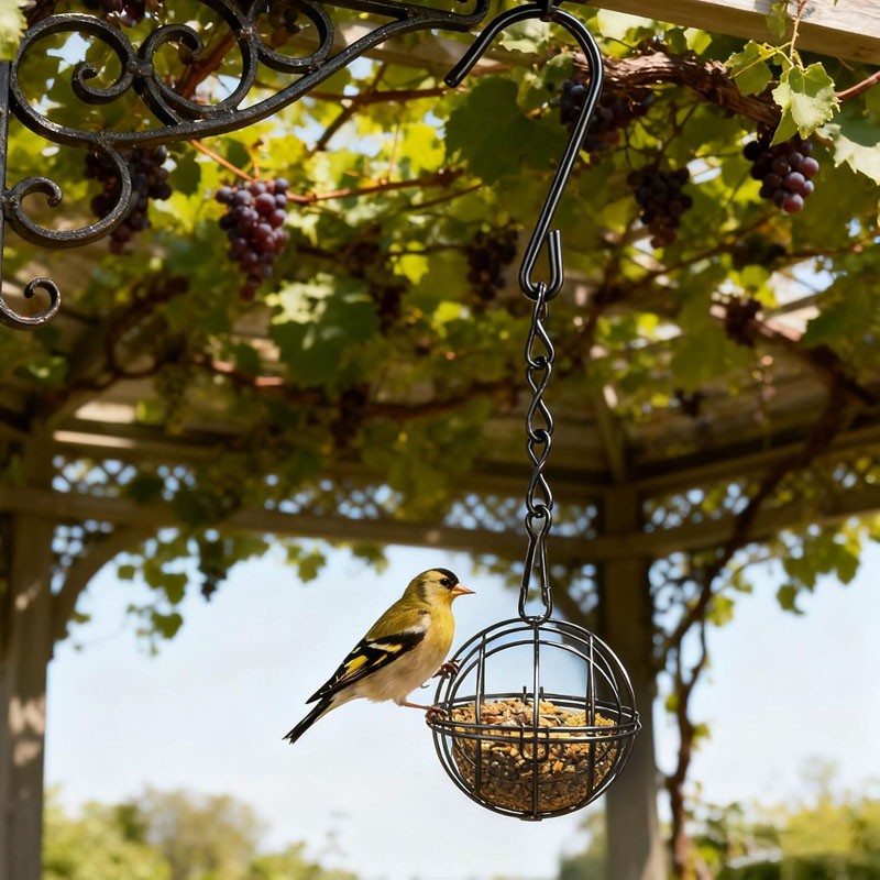 Bird Fat Ball Feeders, Metal Spindle Bird Holder with S-shaped Hooks ...