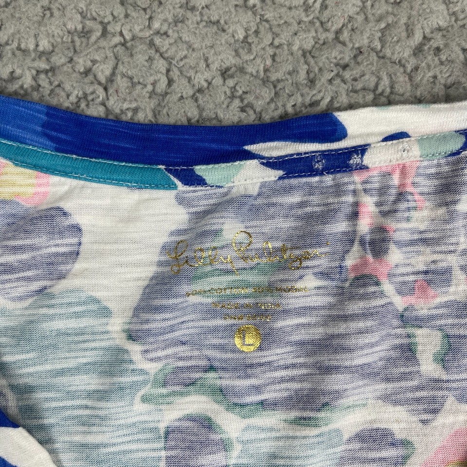 Lilly Pulitzer Christie Dress Womens Large Hit The Spot Long Sleeve ...