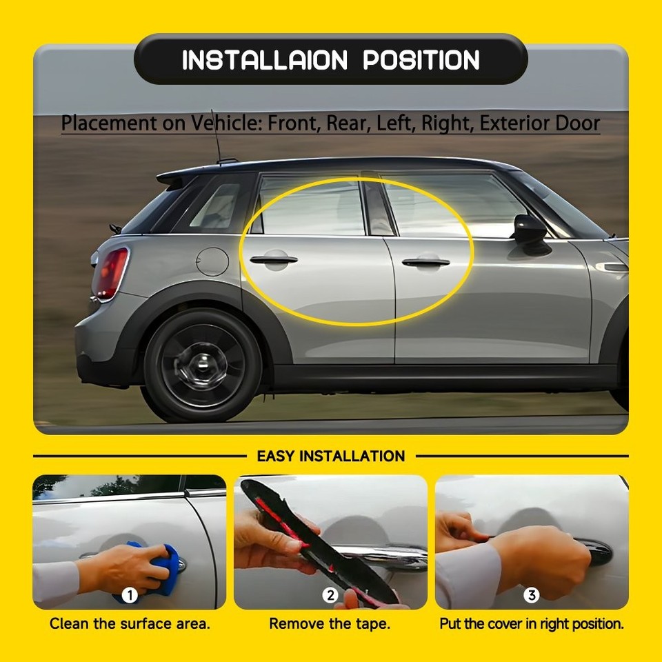 Chrome Exterior Door Handle Lock Access Key Cover Fits for Mini Cooper ...