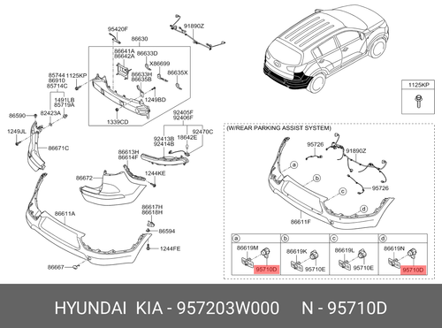 Genuine OE Ultrasonic Sensor As 957203W000 for KIA 95720-3W000 | eBay.de