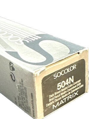 matrix socolor 504n dark brown neutral extra coverage distressed box | eBay