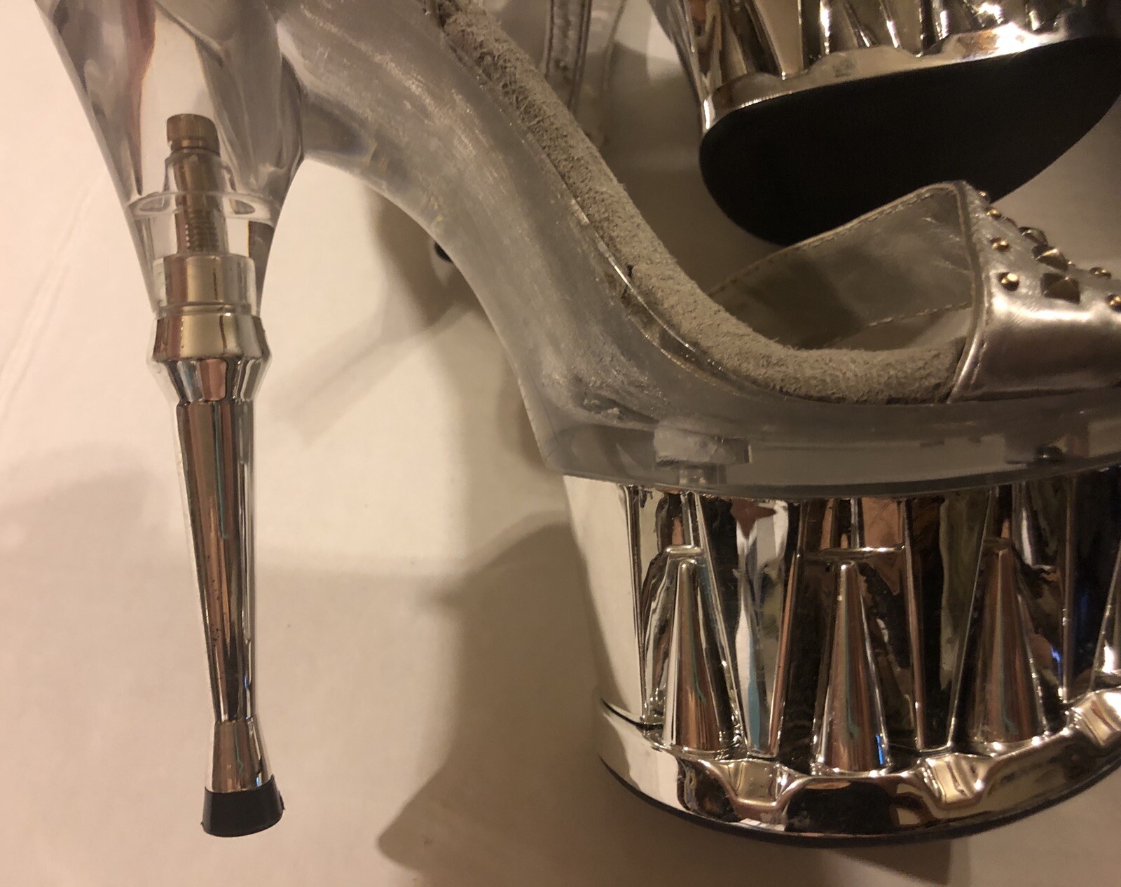 Kotonica Chrome Platform Exotic Dancer Heels 7” Size … - Gem