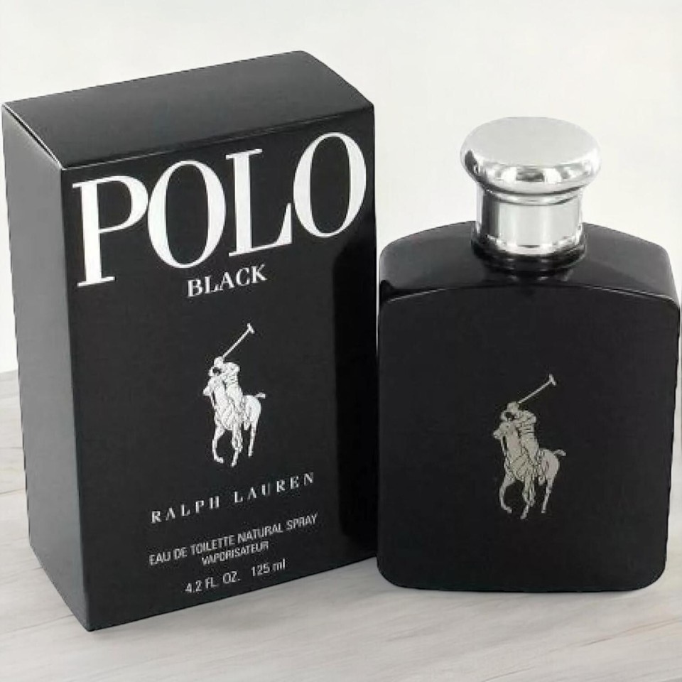 New Polo Black by Ralph Lauren 4.2 OZ EDT 125 ML Nib For Men Authentic ...