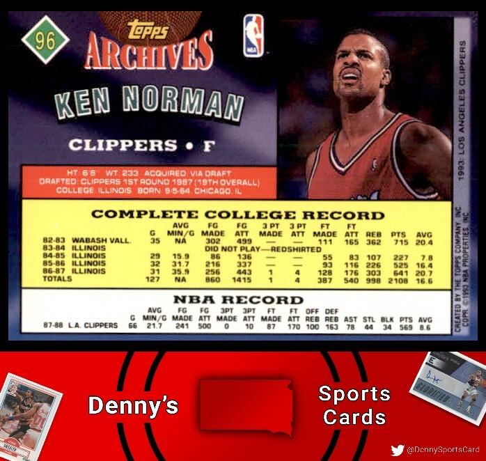 1992 Topps Archives #96 Ken Norman n/a Excellent | eBay
