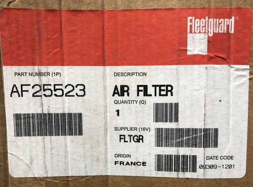 Fleetguard Filters AF25523 Air Filter # 100425 / 10274 / 11421 | eBay