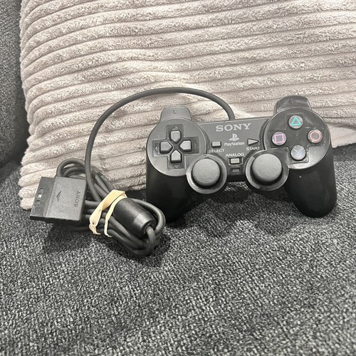 For Sony PlayStation 2 BLACK Wired DualShock PS2 Game Controller US ...