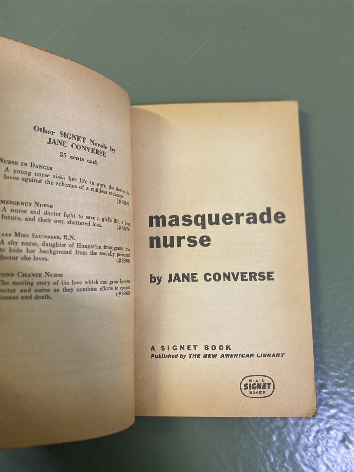 Masquerade Nurse pb Jane Converse 1st Signet Print 1963 ID:83127 | eBay