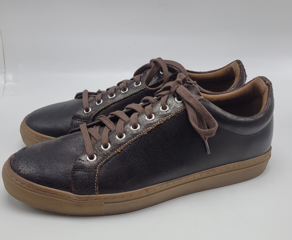 Thursday Boot Co Premier Low Top Waxed Flesh Leather Sneakers Cacao ...