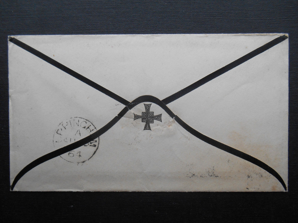 1864 1d Red STAMFORD 742 Duplex Postmark to REV T B ROWE UPPINGHAM ...