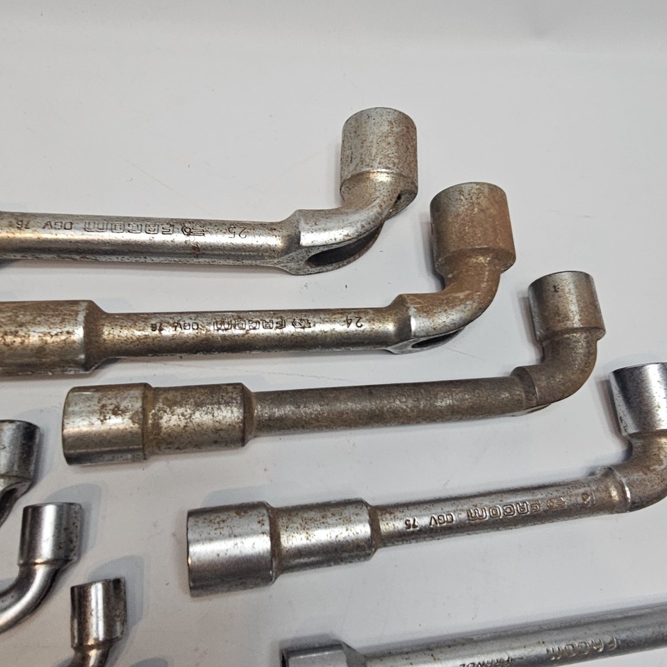 15 Pcs. Facom most Pass-through Angled Socket Wrenches Metric 6,12 ...