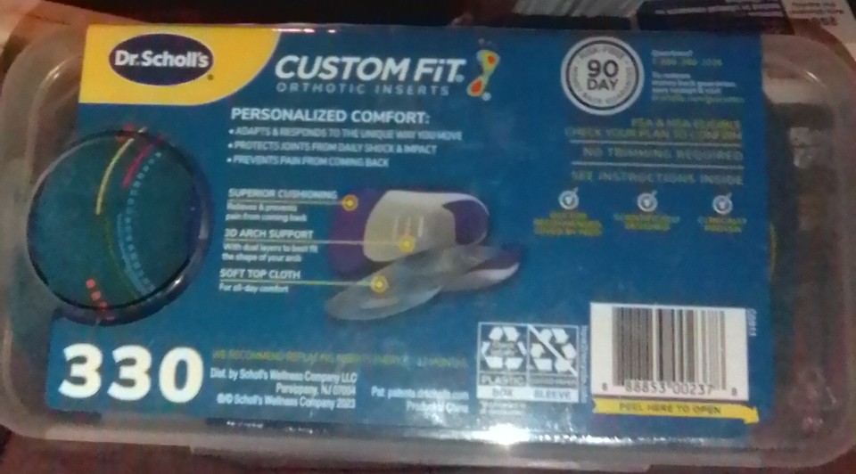 Dr. Scholl's Custom Fit Orthotics CF 330 Shoe Sole Insole Inserts | eBay