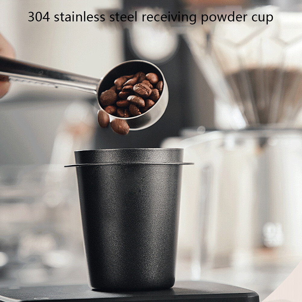 Coffee Dosing Cup Stainless Steel Cafe Tool for Espresso Machine (Black ...