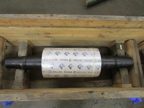 "LOT OF 2" FINZER ROLLER STEEL rubber coated 18"X9.5" CALENDAR ROLL ...