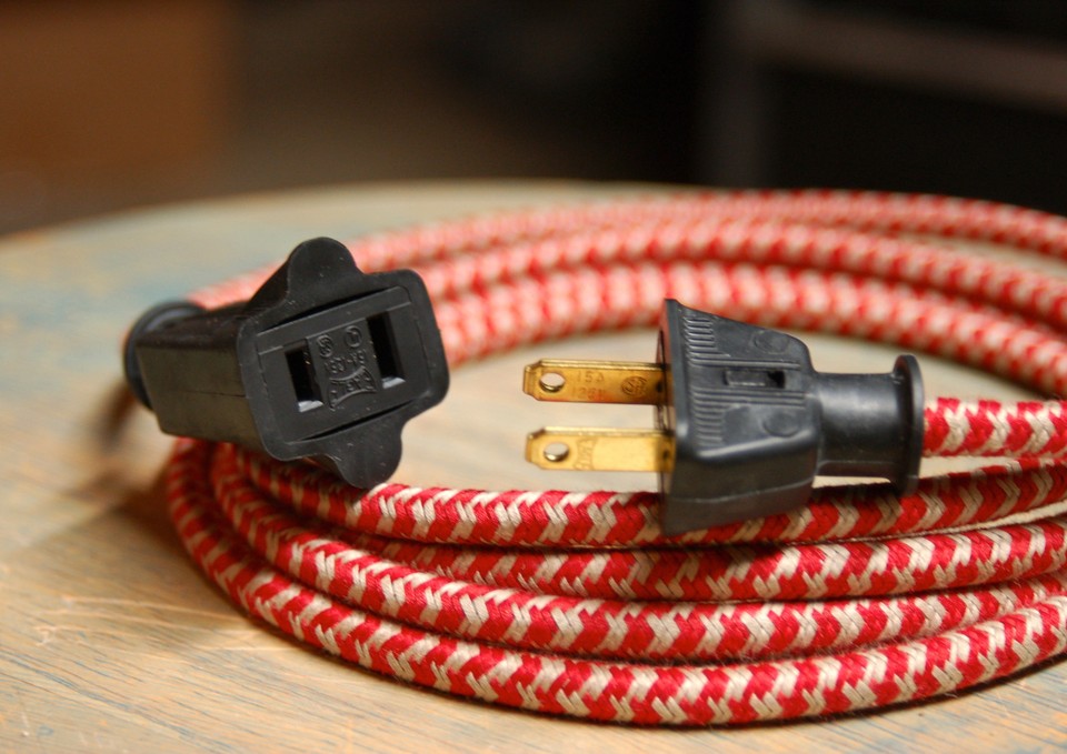 2 Prong Female Electrical Outlet - Black, polarized cord receptacle ...