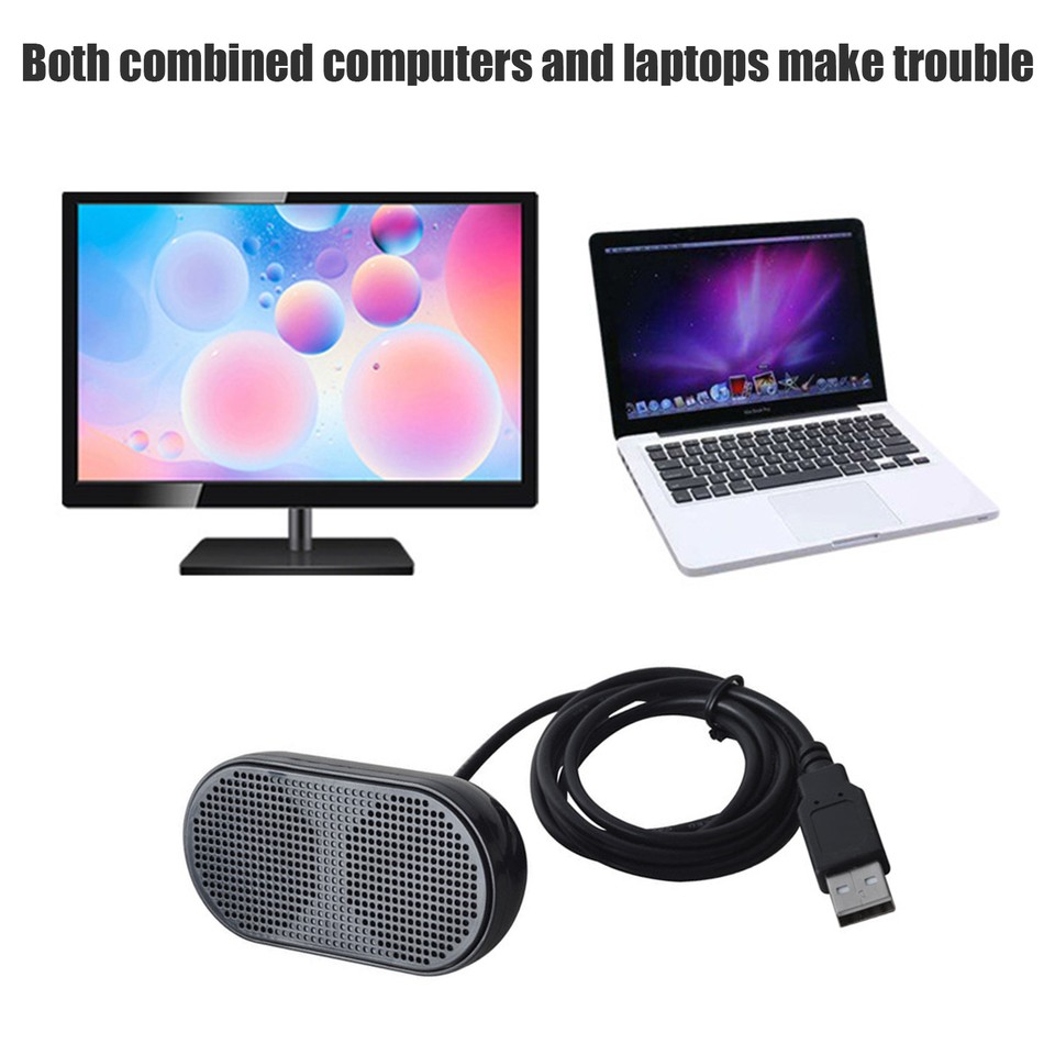 Portable Mini External USB Stereo Computer Speaker 2 Channels ...
