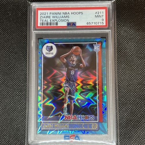 2021 Panini NBA Hoops ZIAIRE WILLIAMS RC #211 TEAL EXPLOSION PSA 9 MINT ...