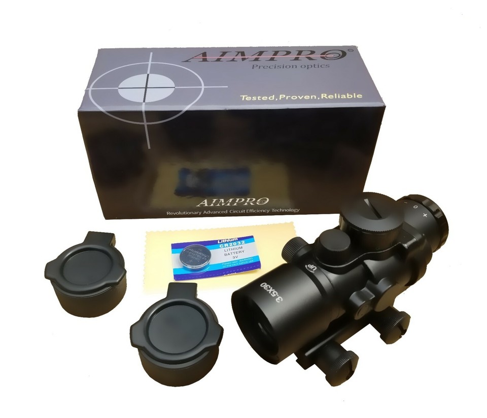 Aimpro 3.5X30 Prism Scope Compact Prismatic Rifle Scope Etched Glass ...