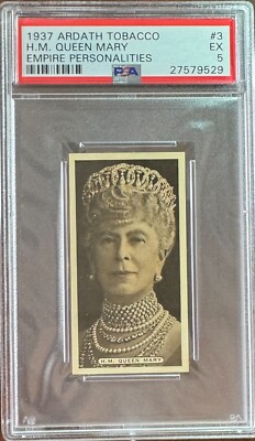 H.M. QUEEN MARY 1937 Ardath Tobacco Empire Personalities #3 PSA 5 EX | eBay