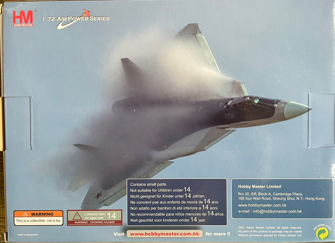 HOBBY MASTER 1:72 scale SU-57 "FELON" STEALTH FIGHTER, RUSSIAN AIR ...