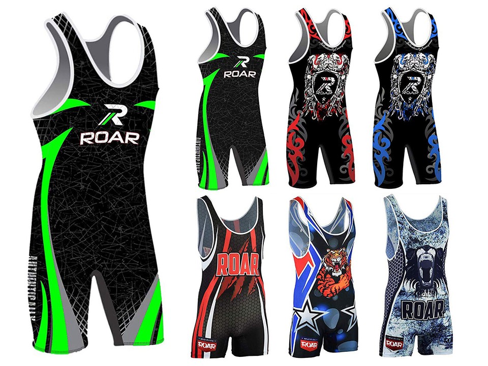 ROAR Men’s Wrestling Singlet Sports Gym Powerlifting Bodybuilding Vest ...