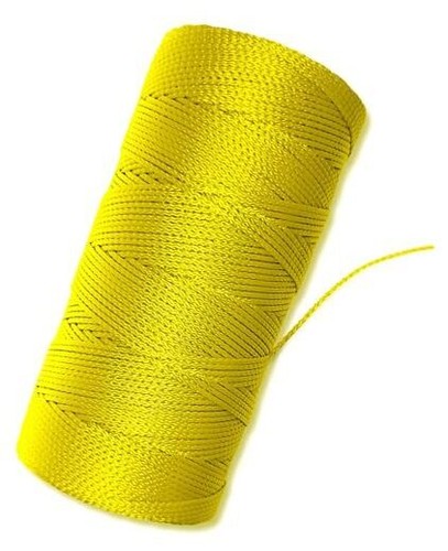 Yellow Mason Line String Line - #18 Braided Nylon 1,000 FT Fluorescent ...