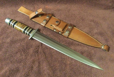 ARKANSAS TOOTHPICK Dagger Handmade D2 & Leather Sheath | eBay