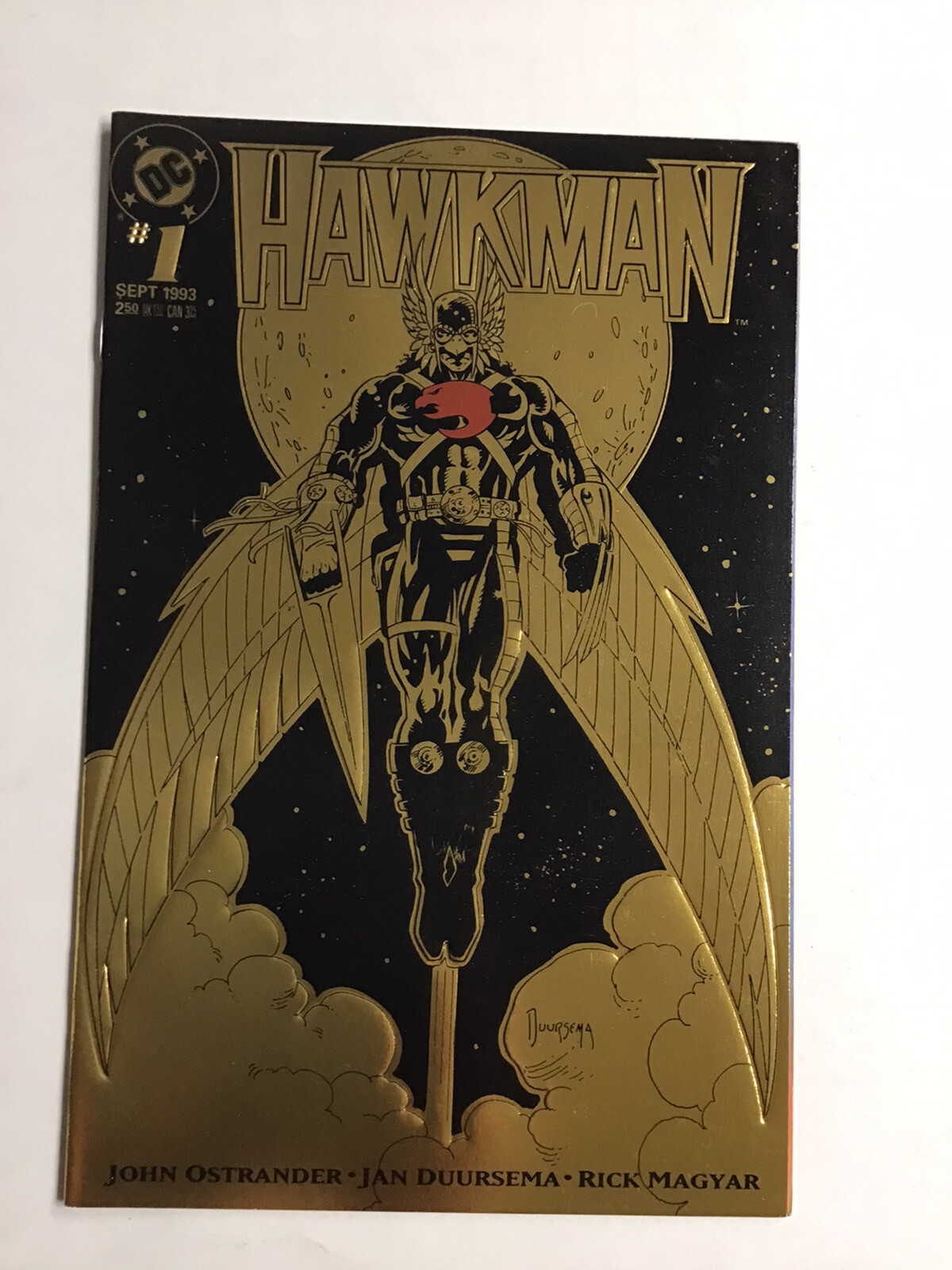 Hawkman #1 (DC Comics 1993) Gold Foil Embossed Cover ~ SIGNED BY JOHN ...