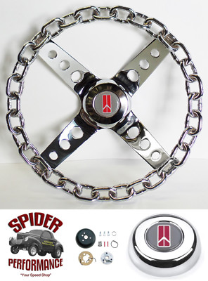 1969-1989 Oldsmobile chain steering wheel 11" CHROME CHAIN | eBay