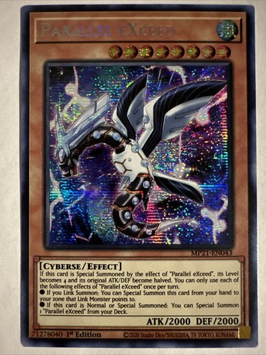 PARALLEL EXCEED 1ST EDITION PRISMATIC SECRET RARE MP21-EN043 YUGIOH! | eBay