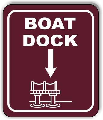 BOAT DOCK DIRECTIONAL DOWNWARD ARROW CAMPING Metal Aluminum composite ...