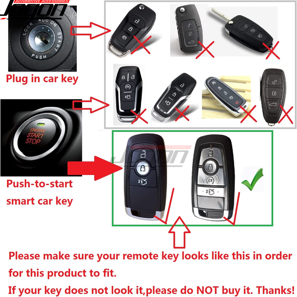 GT350R Real Carbon Key Fob Cover Remote For Ford Mustang Shelby GT500 ...